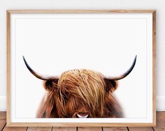 Scottish cow print | Etsy