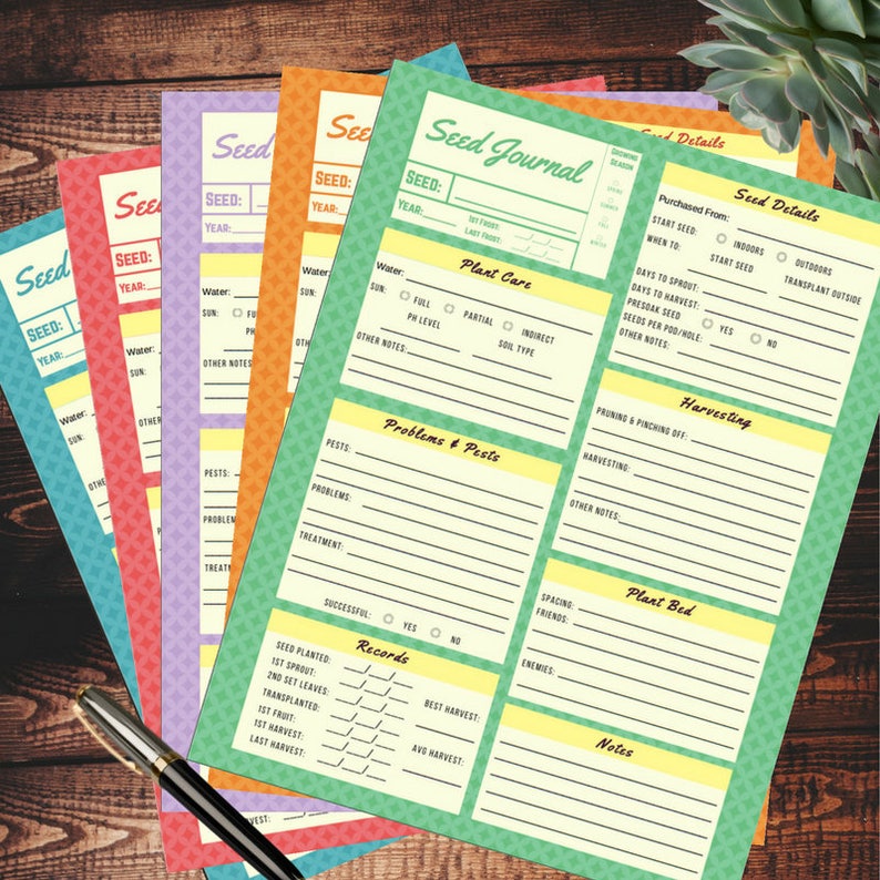 Seed Journal Color Bundle - Etsy