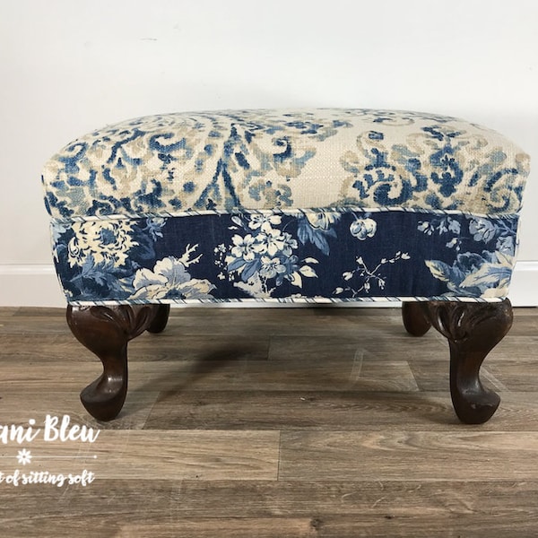 Shabby Chic Ottoman - Etsy