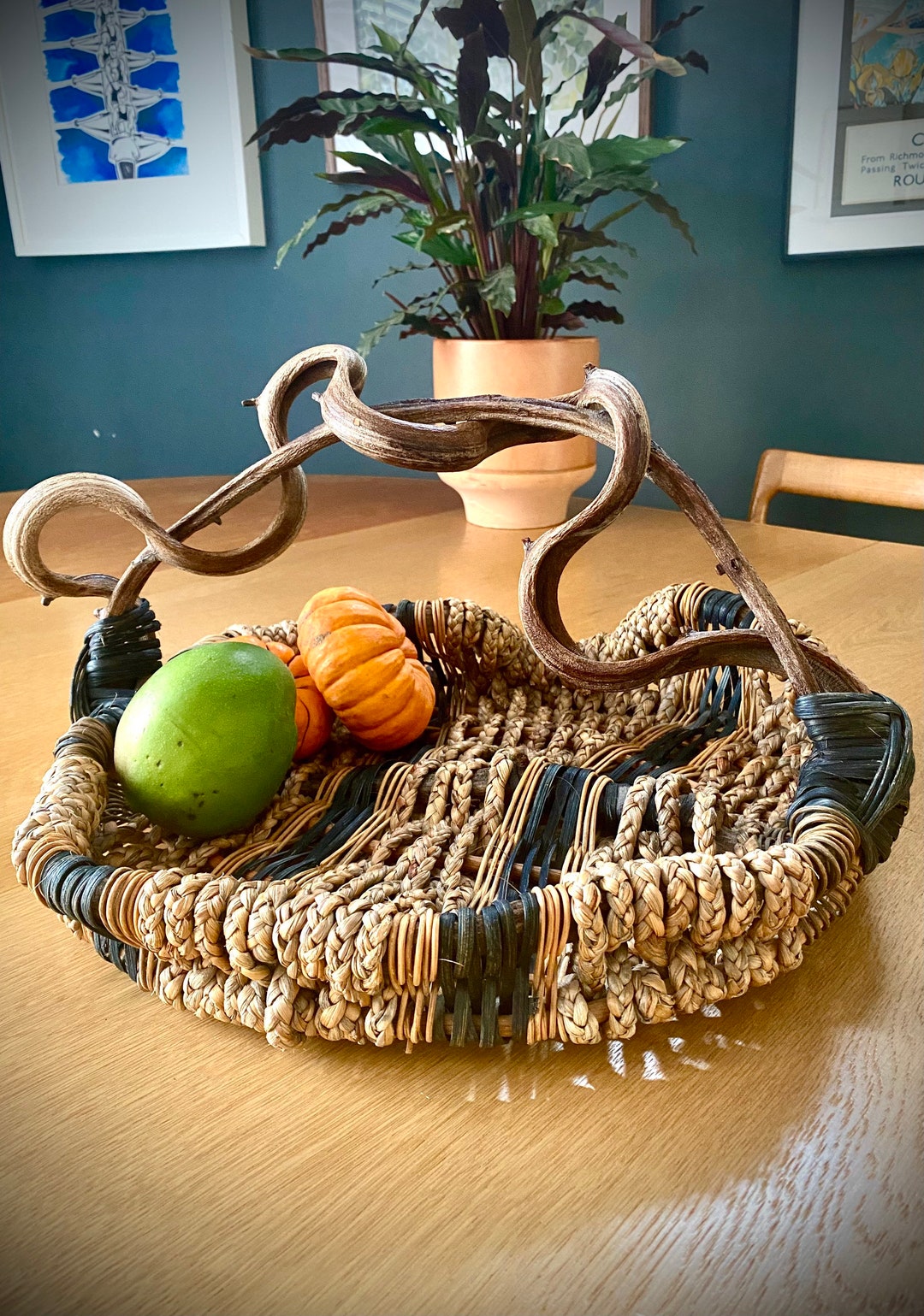 Vintage Hand Woven Rattan Garden Harvest Trug Forage Basket - Etsy UK