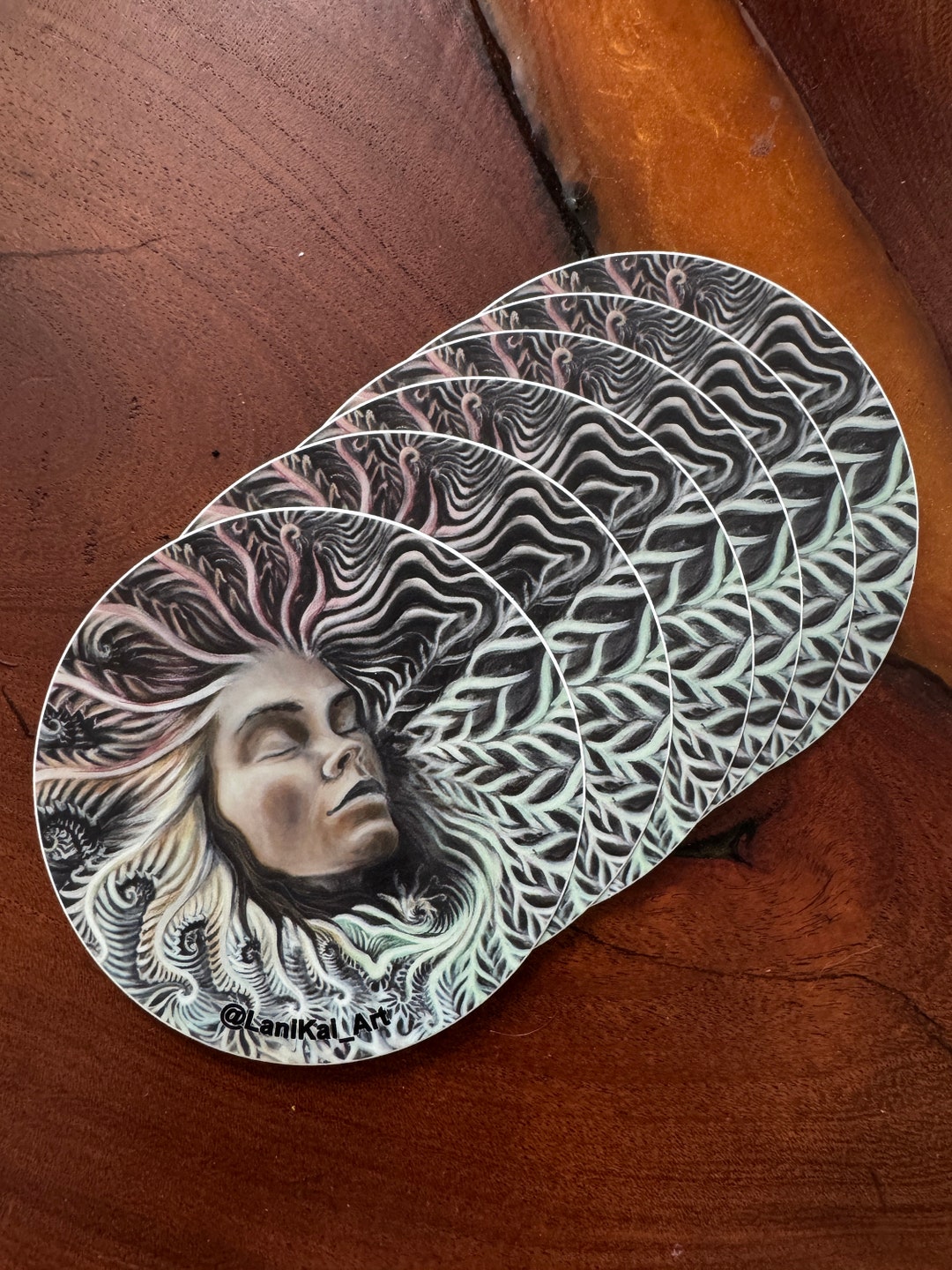 STICKER PACK- "unfolding" by Lani Kai 3"x3"-pack of 6 - Etsy