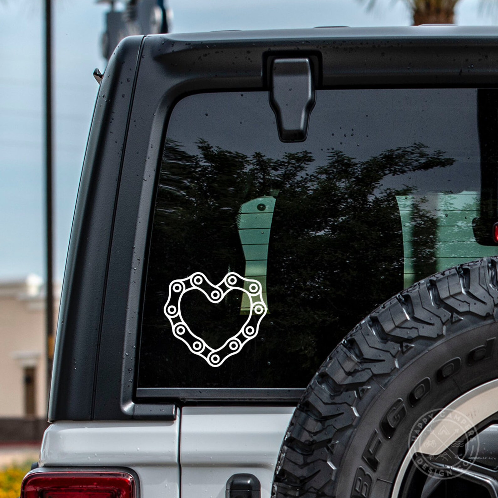 Bike Chain Heart Vinyl Decal Biking Decal Water Bottle - Etsy