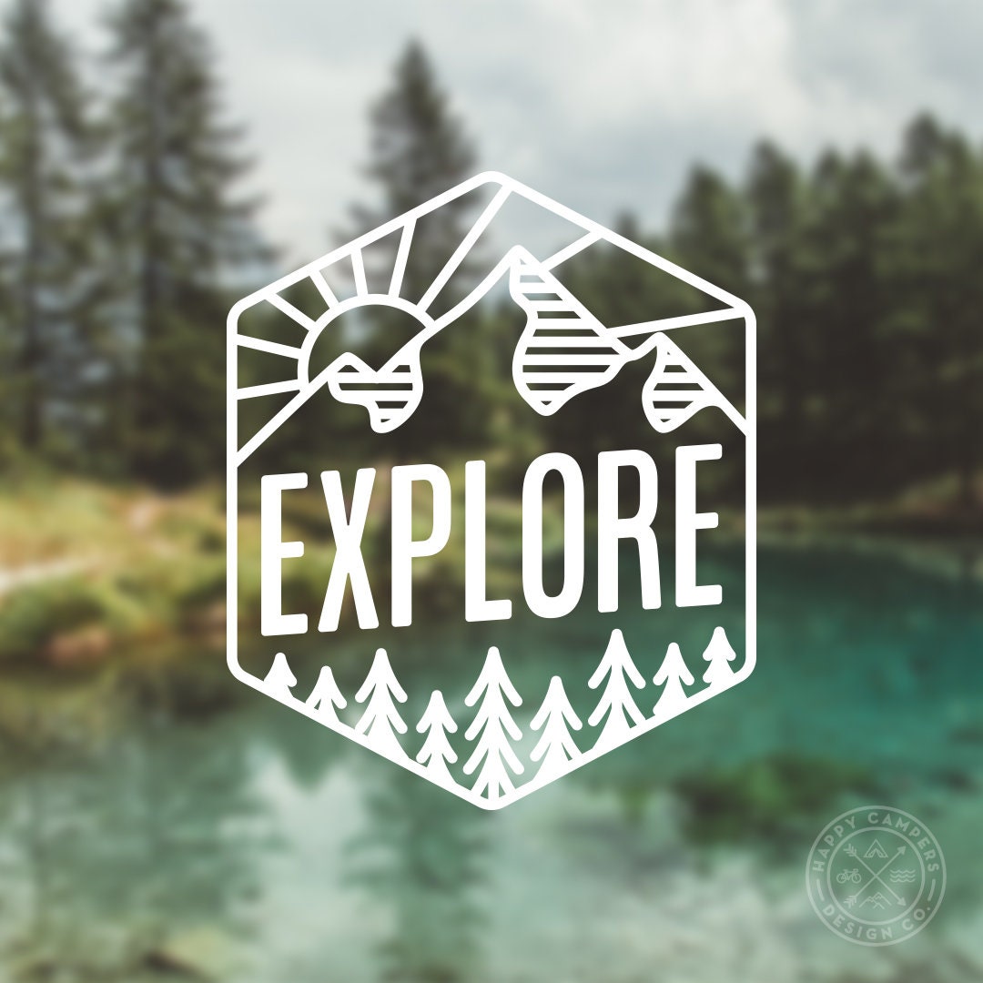 Explore Badge Vinyl Decal Water Bottle Decal Car Window - Etsy
