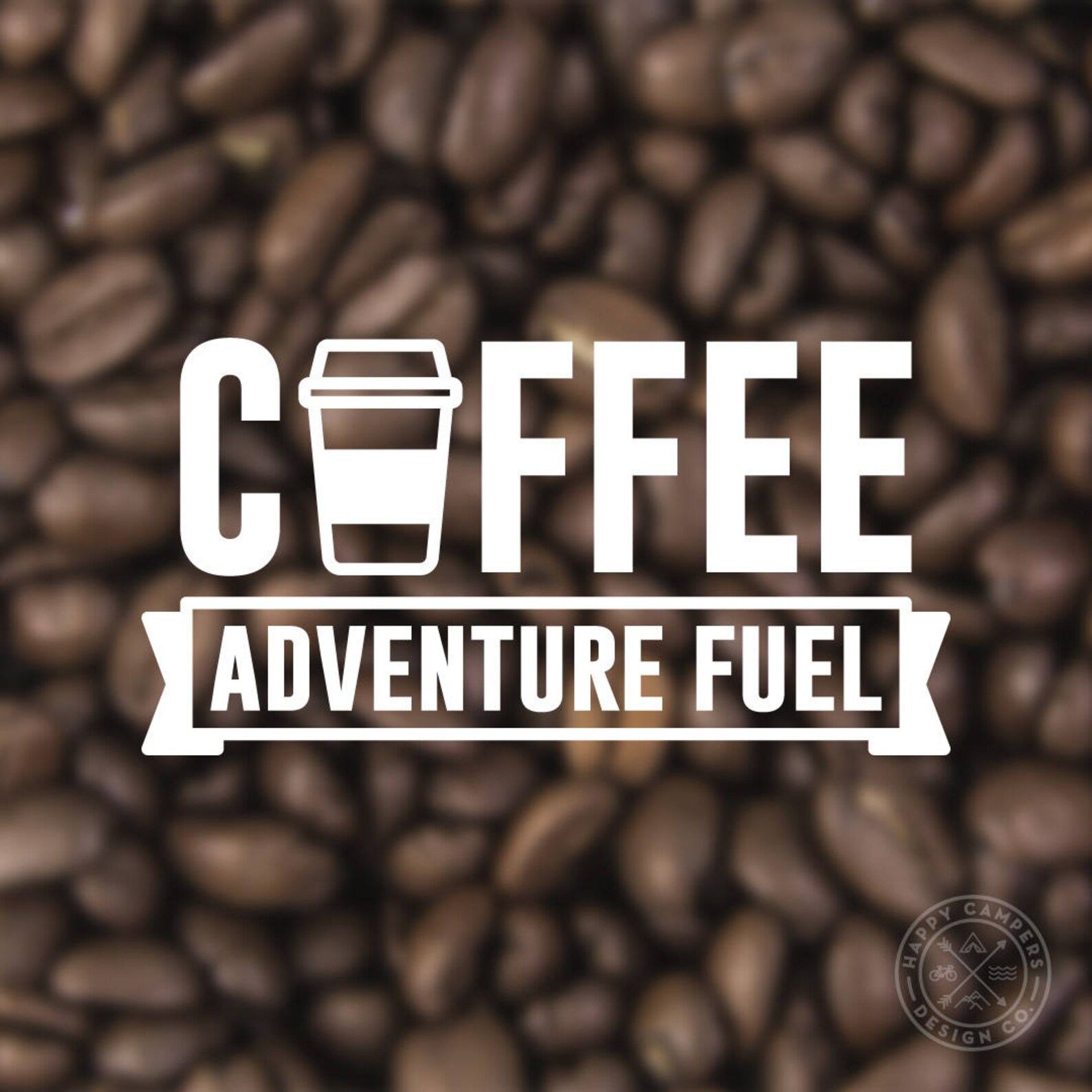 Coffee Adventure Fuel Vinyl Decal | Water Bottle Decal | Car Window ...