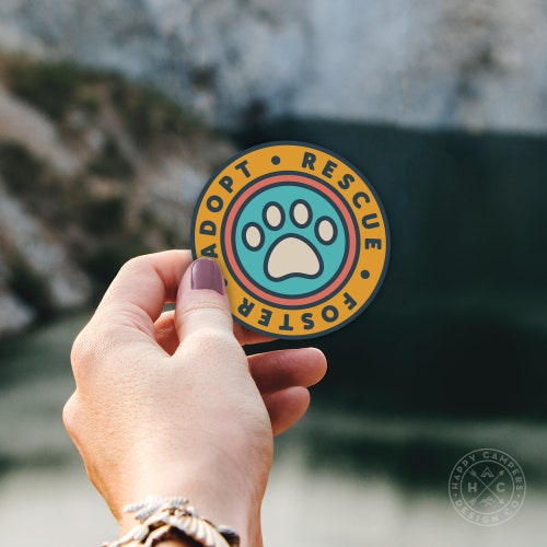Adopt Rescue Foster Decal Car Decal Laptop Sticker Pet - Etsy