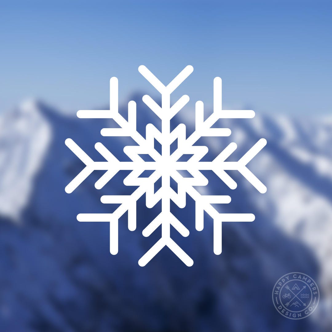 Snowflake Vinyl Decal | Water Bottle Decal | Car Window Decal | Laptop ...