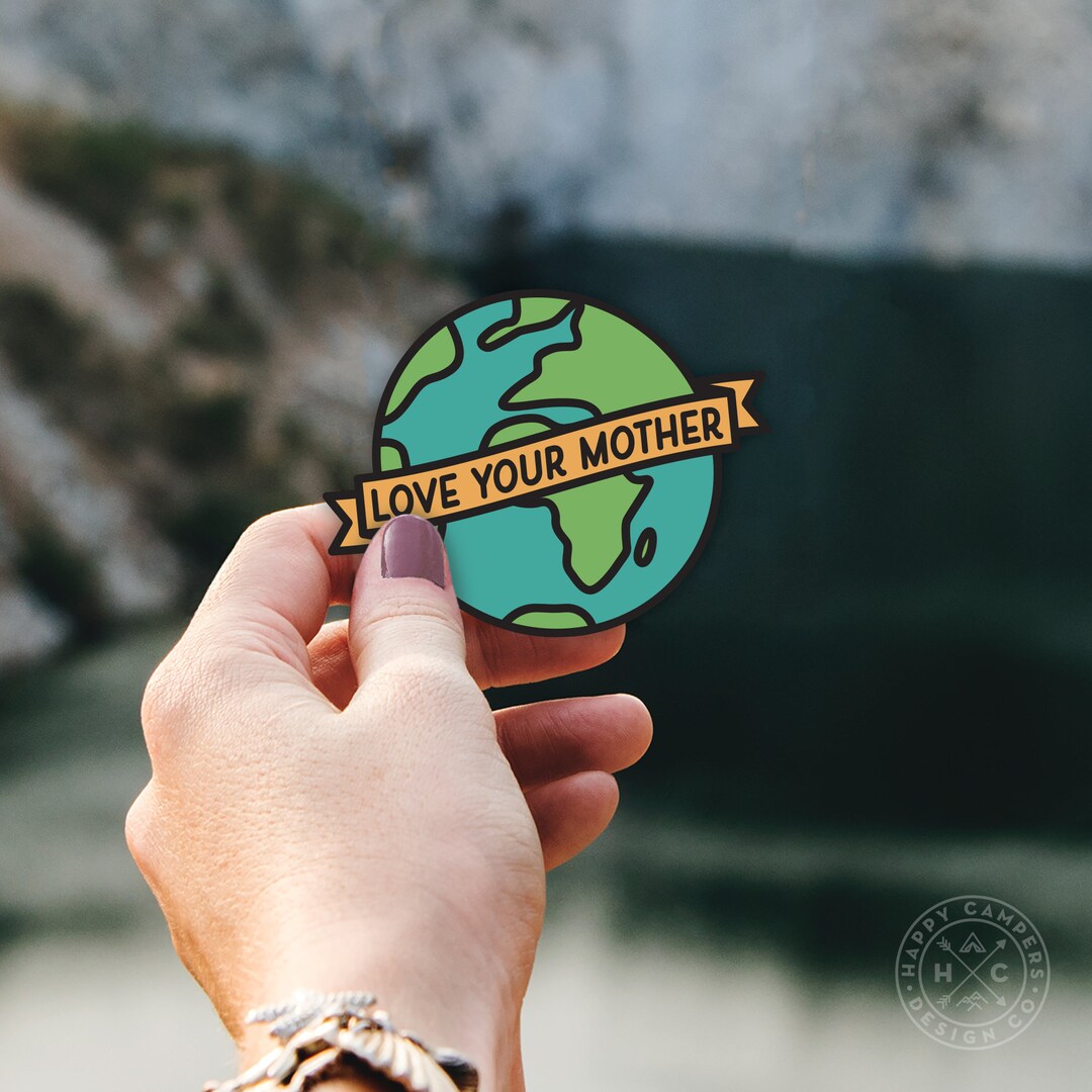 Love Your Mother Sticker Earth Decal Water Bottle Decal - Etsy