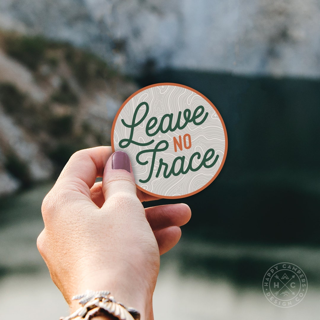 Leave No Trace Sticker | Hiking Sticker | Water Bottle Sticker | Car ...