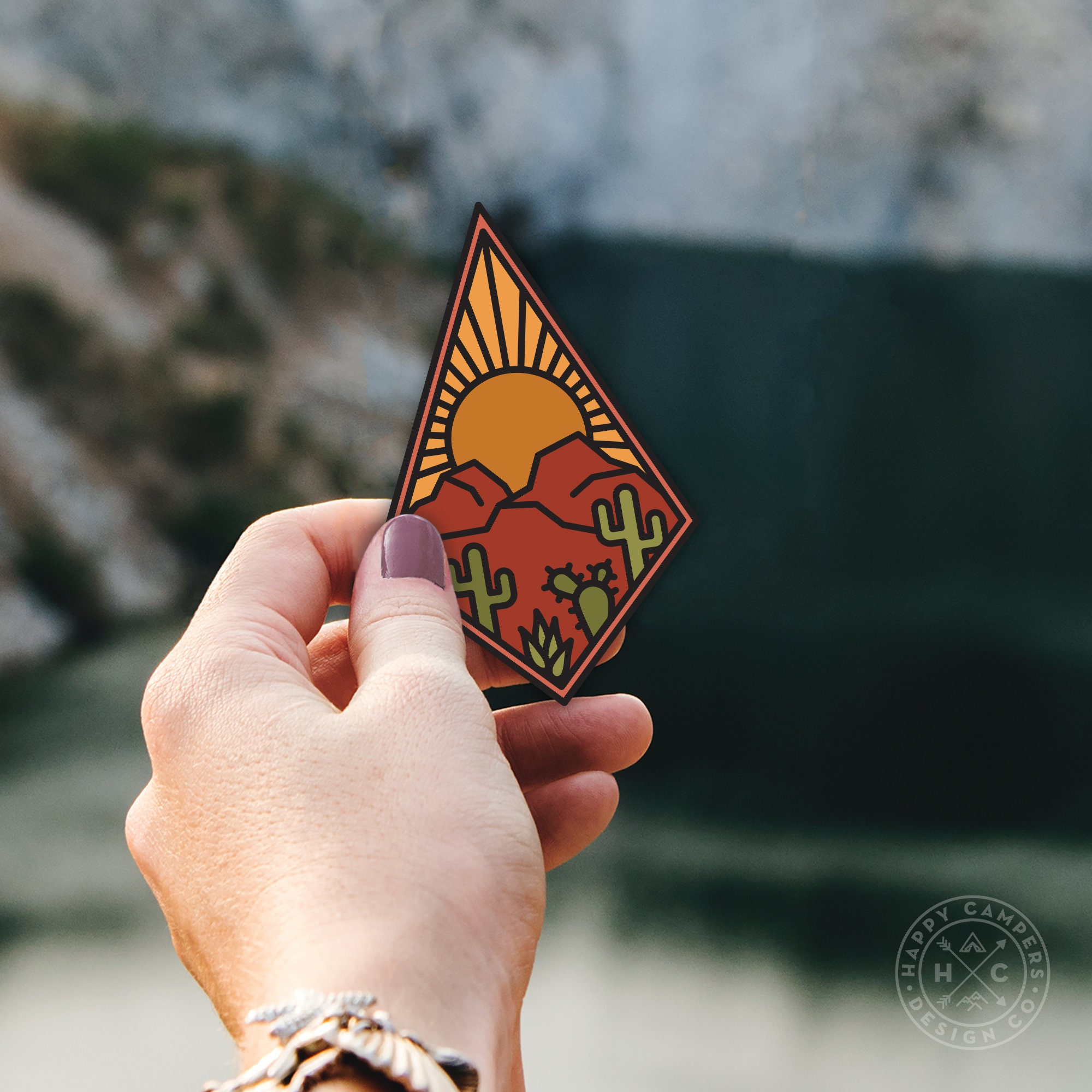 Desert Scene Sticker Water Bottle Decal Car Window Decal | Etsy