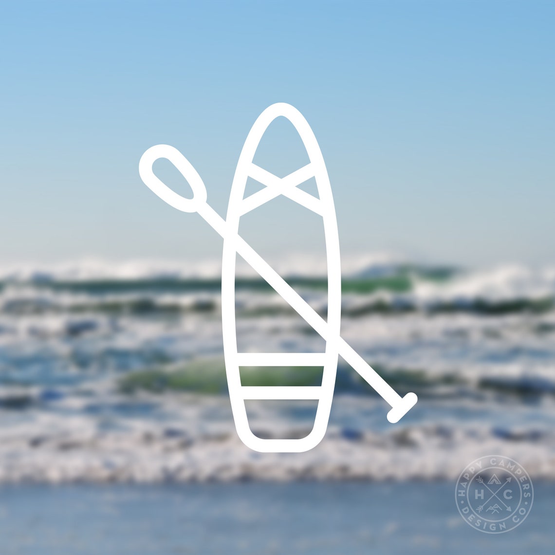 Paddle Board Vinyl Decal | Water Bottle Decal | Car Window Decal ...