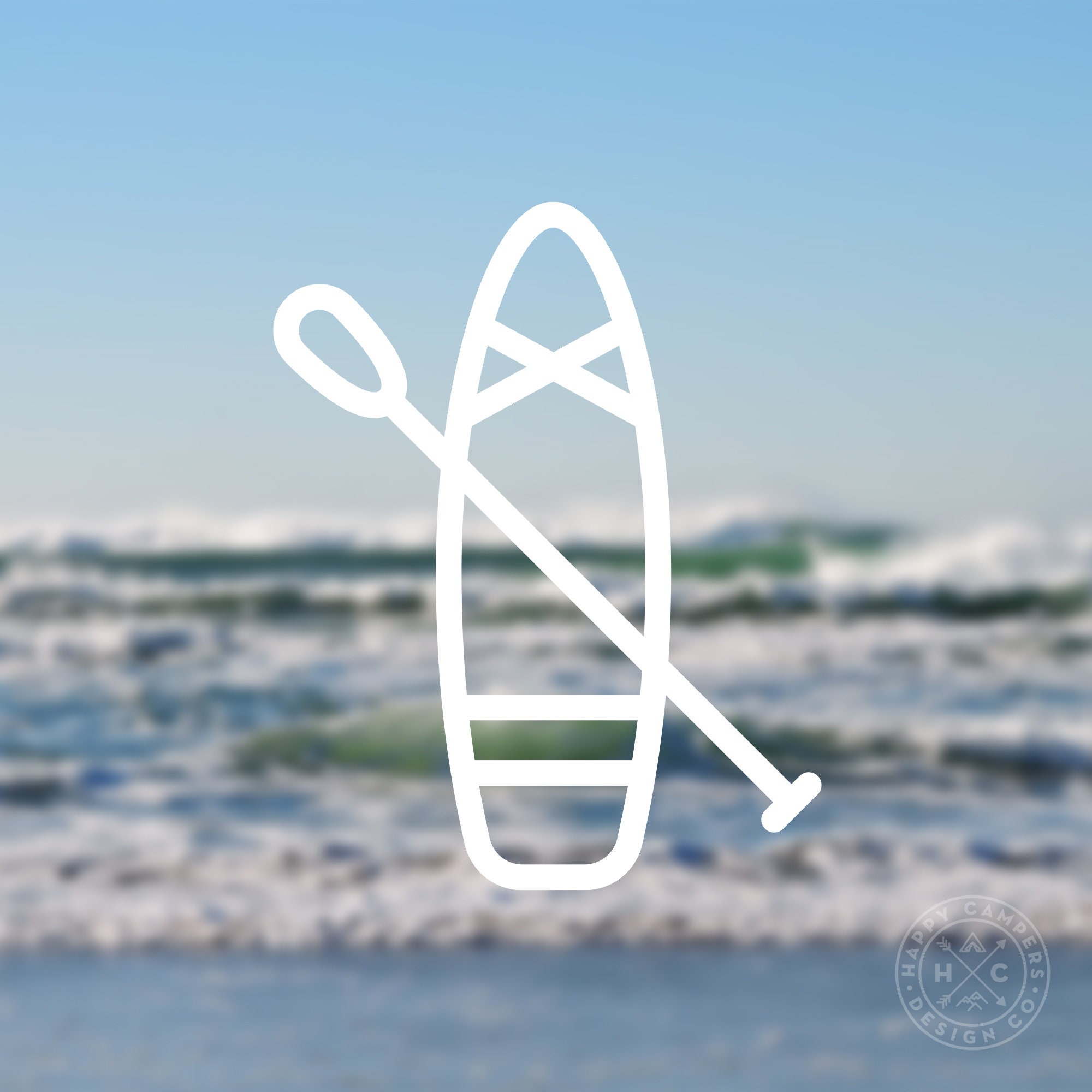 Paddle Board Vinyl Decal Water Bottle Decal Car Window - Etsy