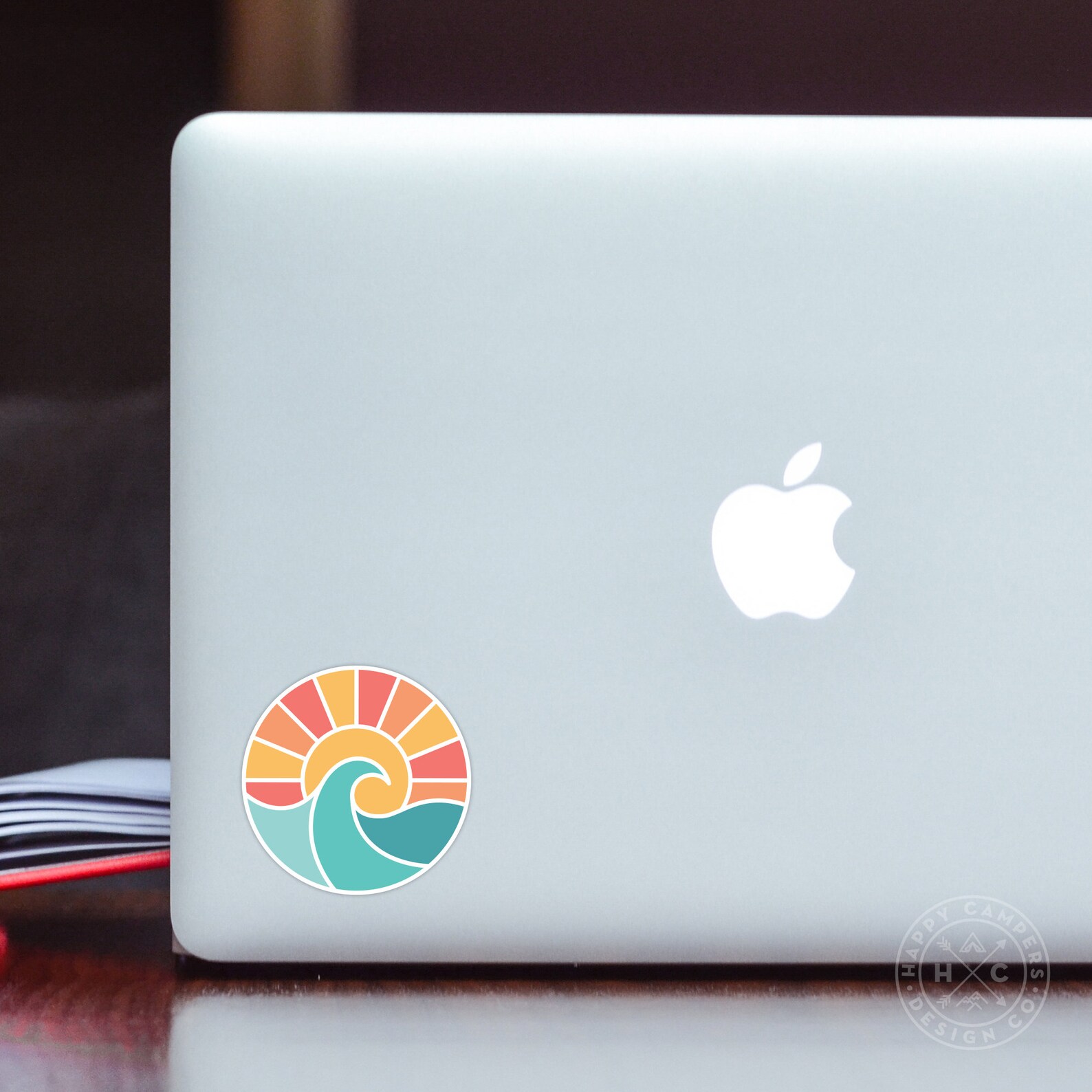 Sunrise Wave Sticker Water Bottle Sticker Car Decal | Etsy