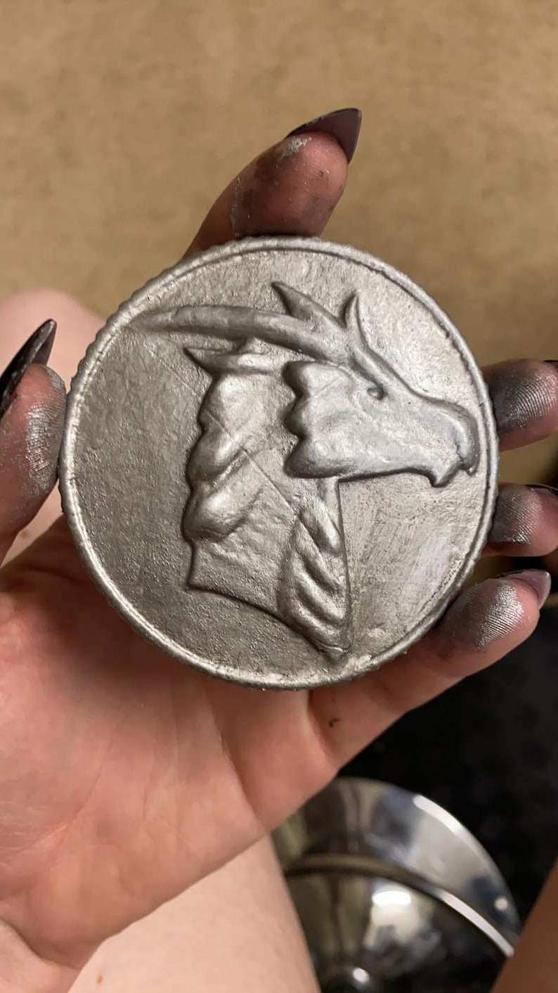 D&D Inspired Bahamut the Platinum Dragon Medallion 3inch Coin - Etsy