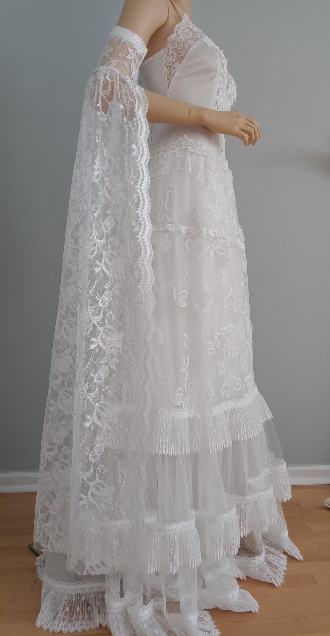 Boho Victorian Removable White Lace Roses Sleeves | Lace Sleeves | off ...