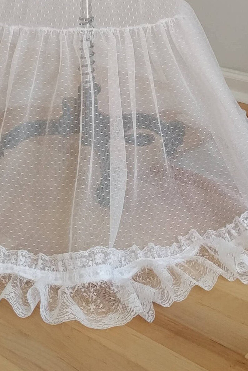 Slip Extender - Long White Tulle/lace Slip | Steampunk Petticoat Long ...