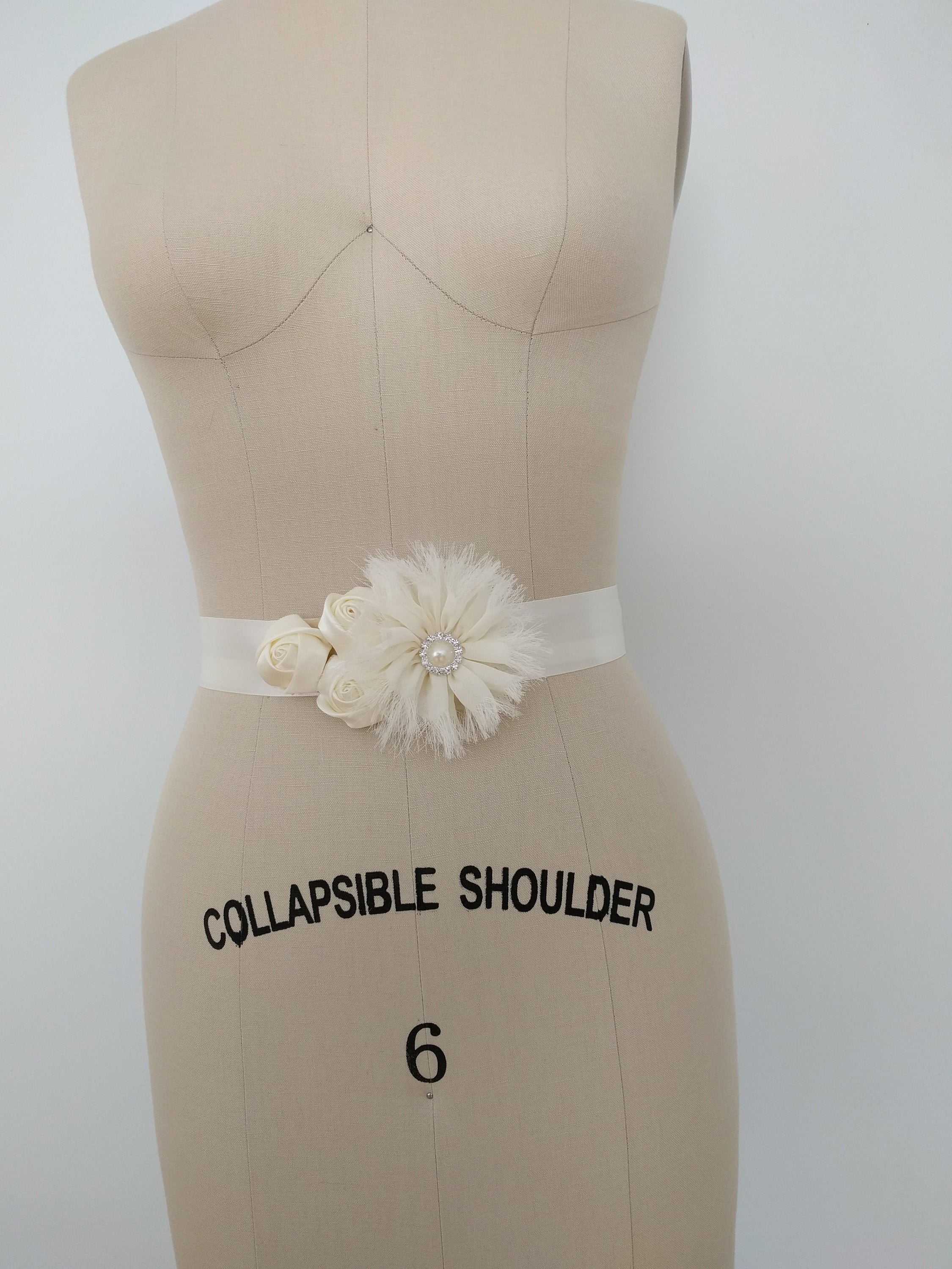 Ivory Satin Bridal Sash Wedding Sash Bridesmaid Sash | Etsy