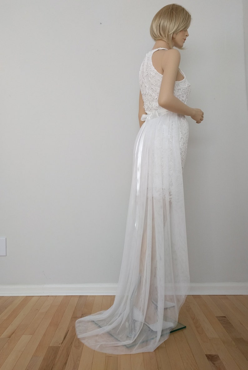 White Tulle Detachable Wedding Train Tulle Train Detachable - Etsy