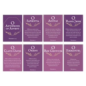 O Antiphons of Advent Printable Scripture Cards Set Advent - Etsy