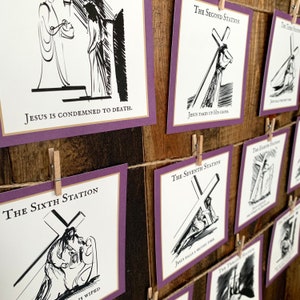 Stations of the Cross Printable Catholic Banner Jesus Christ Lent ...