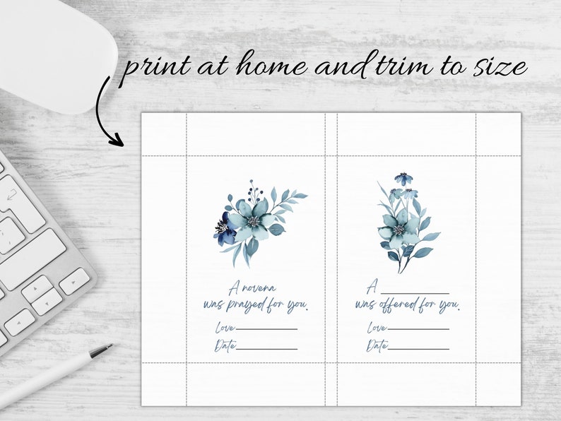 Spiritual Bouquet Catholic Printable, Mass Intention Cards, Catholic ...