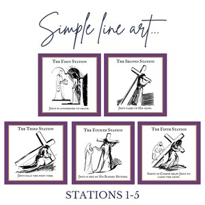 Stations of the Cross Card Set Catholic Printed Banner Jesus Christ ...