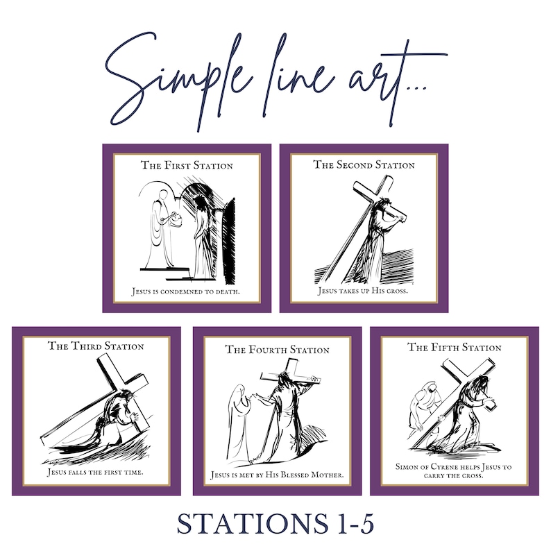 Stations of the Cross Printable Catholic Banner Jesus Christ Lent ...
