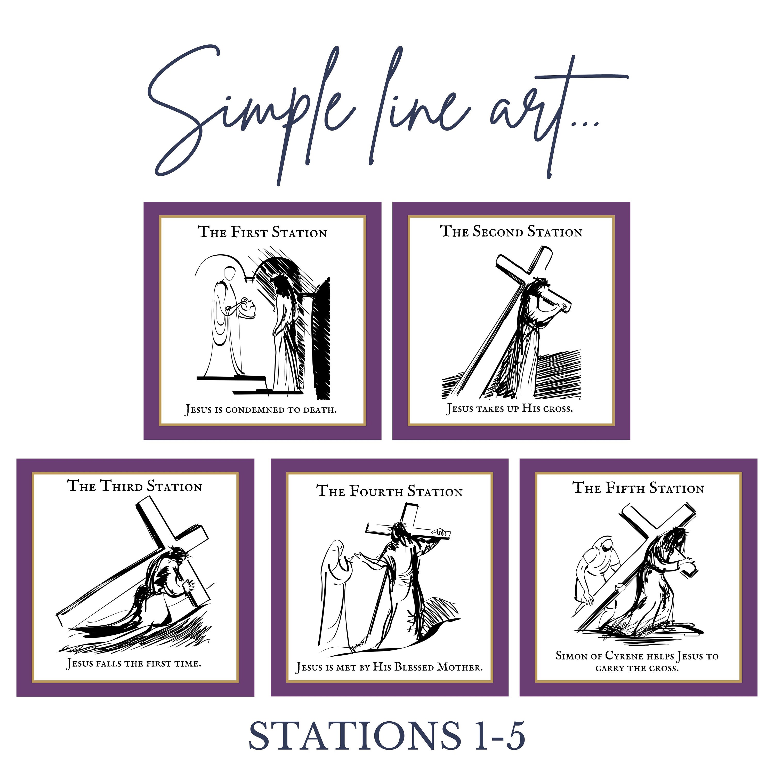 Stations of the Cross Printable Catholic Banner Jesus Christ Lent ...