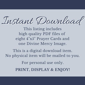 Divine Mercy Chaplet Prayer Cards, Catholic Printable, St Faustina ...