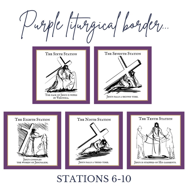 Stations of the Cross Printable Catholic Banner Jesus Christ Lent ...
