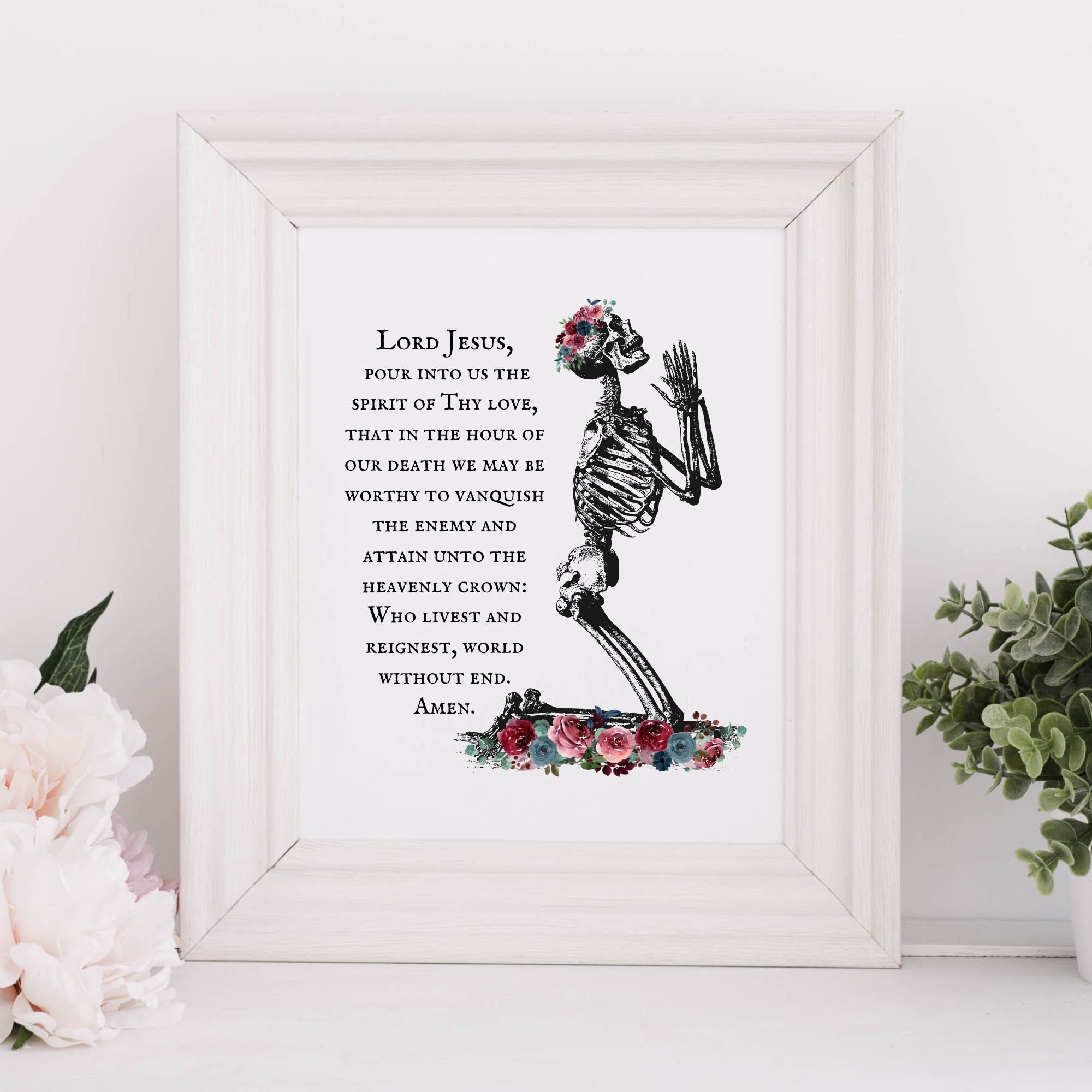 MEMENTO MORI Printable Catholic Prayer Wall Art Halloween - Etsy