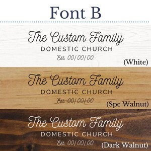 Domestic Church Personalized Wood Sign Catholic Family Name - Etsy