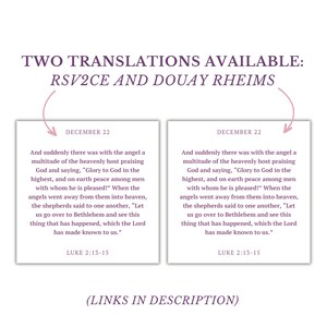 Catholic Advent Calendar Printable Scripture Cards Nativity Advent ...