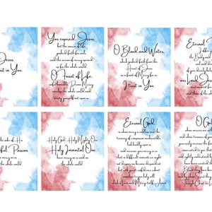 Divine Mercy Chaplet Prayer Cards, Catholic Printable, St Faustina ...