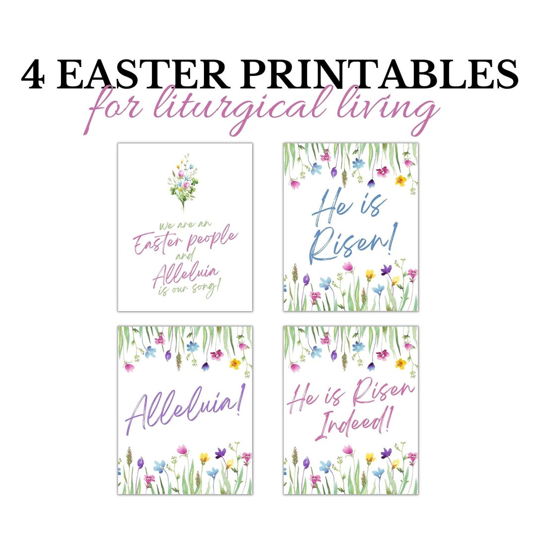 Easter Catholic Printable, Catholic Easter Decor, Catholic Gifts, Pope ...