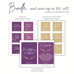 Catholic Printable O Antiphons of Advent Scripture Cards Catholic Gifts ...