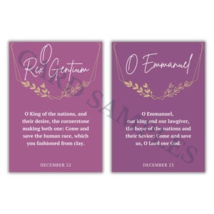Catholic Printable O Antiphons of Advent Scripture Cards Catholic Gifts ...