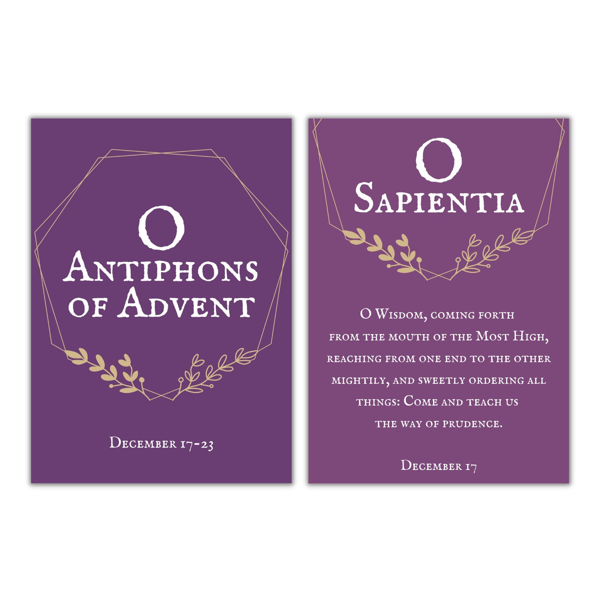 O Antiphons of Advent Printable Scripture Cards Set Advent - Etsy Australia