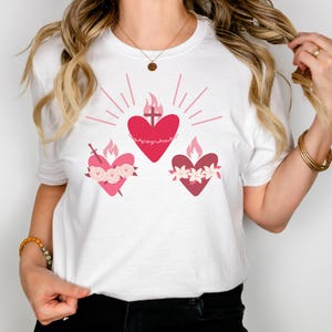 Holy Family Hearts Catholic Valentines Shirt St Valentines Day Gift for ...