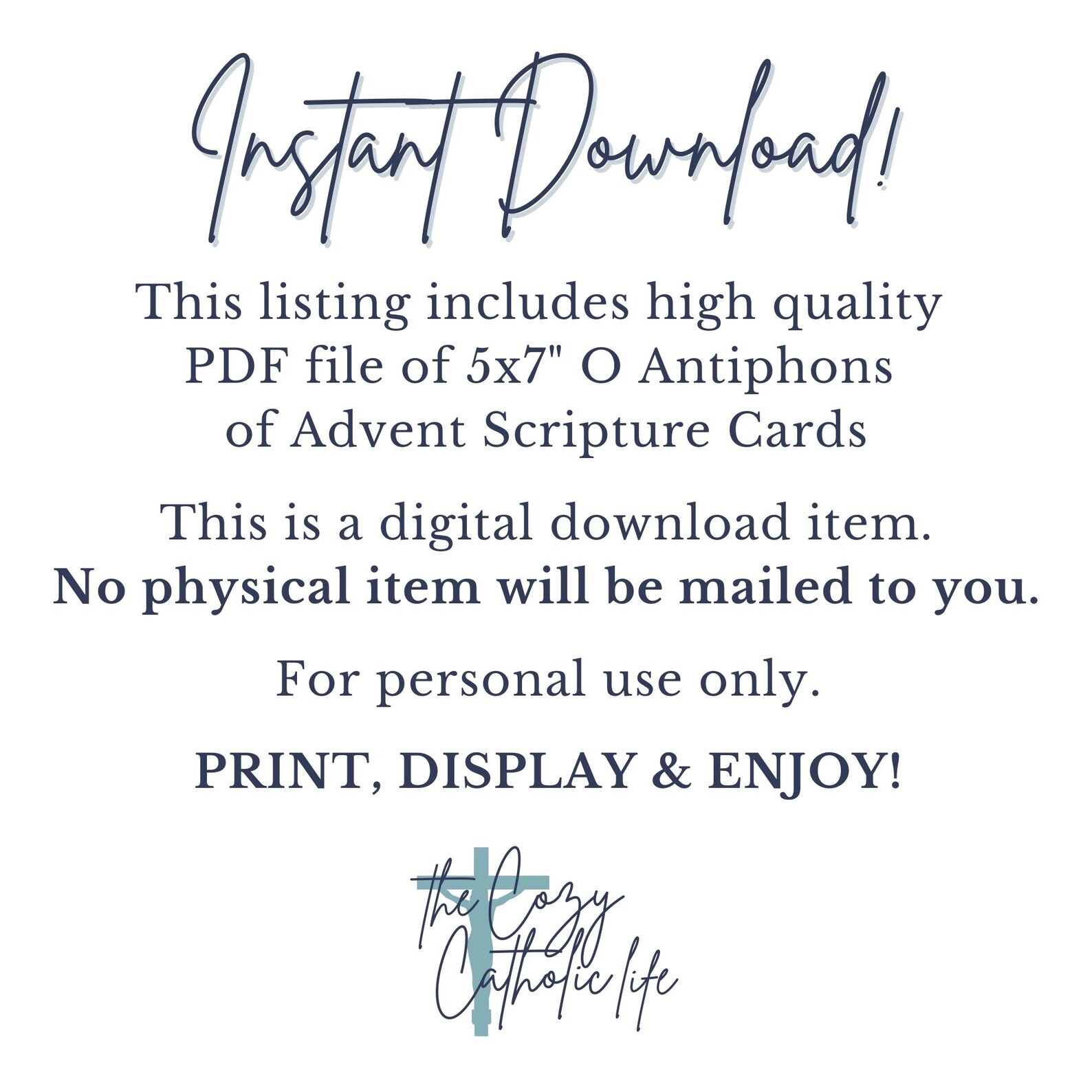 Catholic Printable O Antiphons of Advent Scripture Cards Catholic Gifts ...