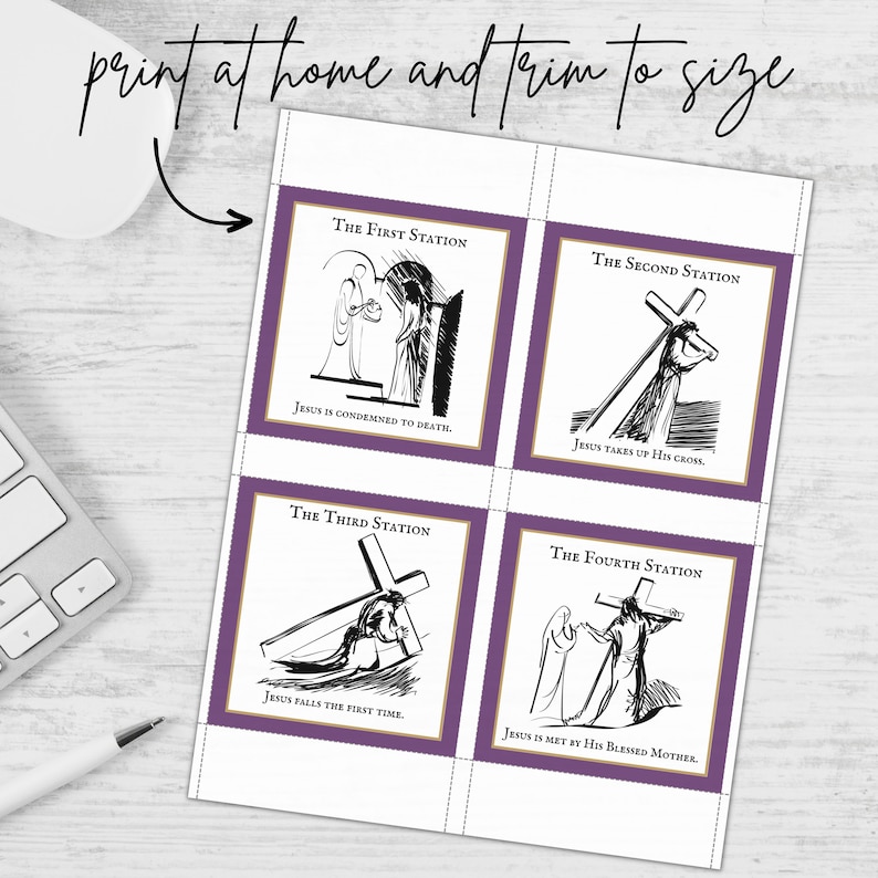 Stations of the Cross Printable Catholic Banner Jesus Christ Lent ...