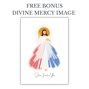 Divine Mercy Chaplet Prayer Cards, Catholic Printable, St Faustina ...