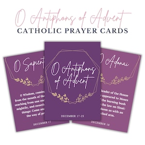 Catholic Printable O Antiphons of Advent Scripture Cards Catholic Gifts ...