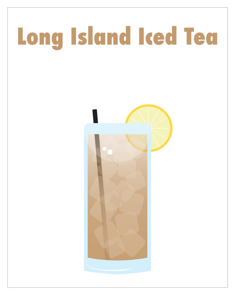 Long Island Iced Tea Poster Digital Download - Etsy
