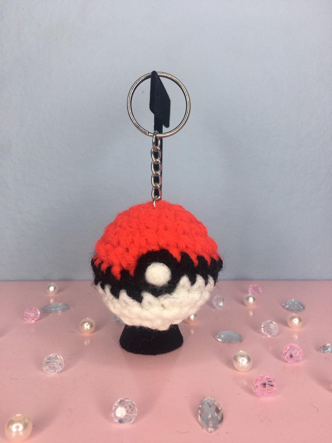 Pokeball Keychain - Etsy