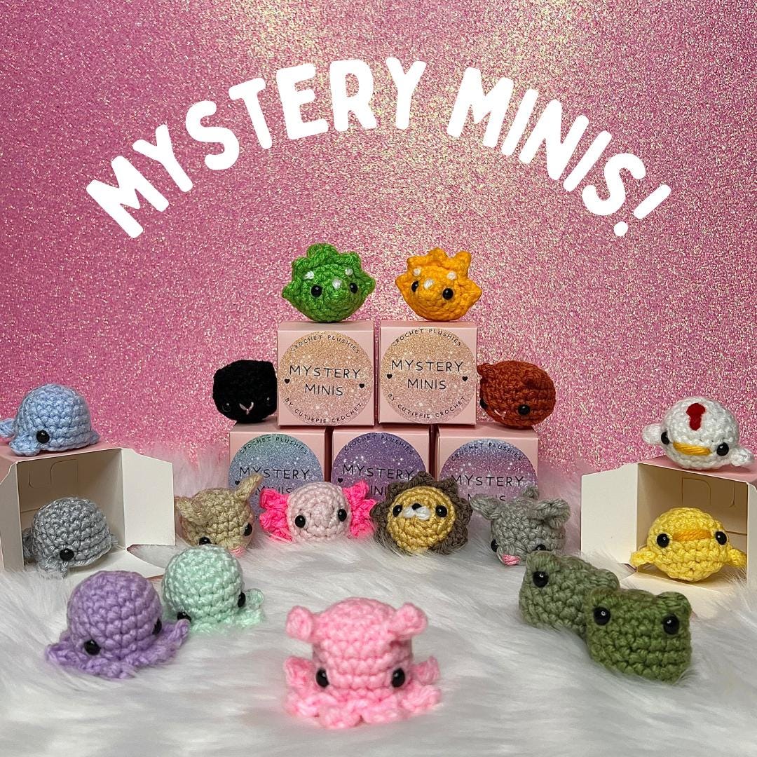 Mystery Mini Plushie| Crochet Mini Plushie| Mystery Plush | Basket ...