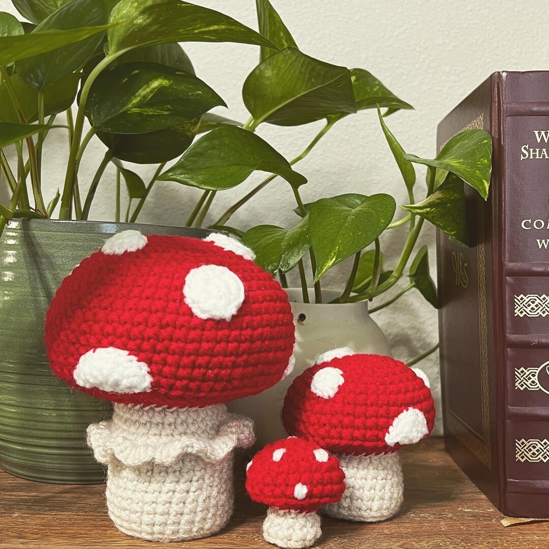 Mushroom Set Plush Room Decor Cottage Core Forest Core Handmade Shelf ...