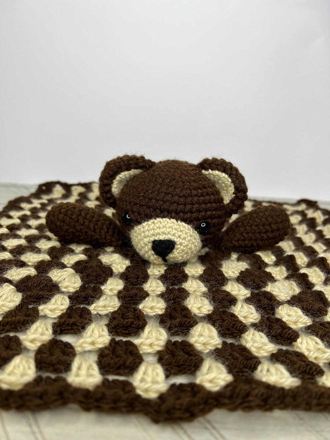 Teddy Bear Plush Snuggle | Cottage Core Lovey Blanket Forest Theme - Etsy