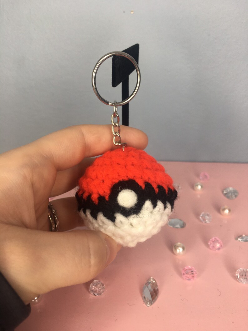 Pokeball Keychain - Etsy