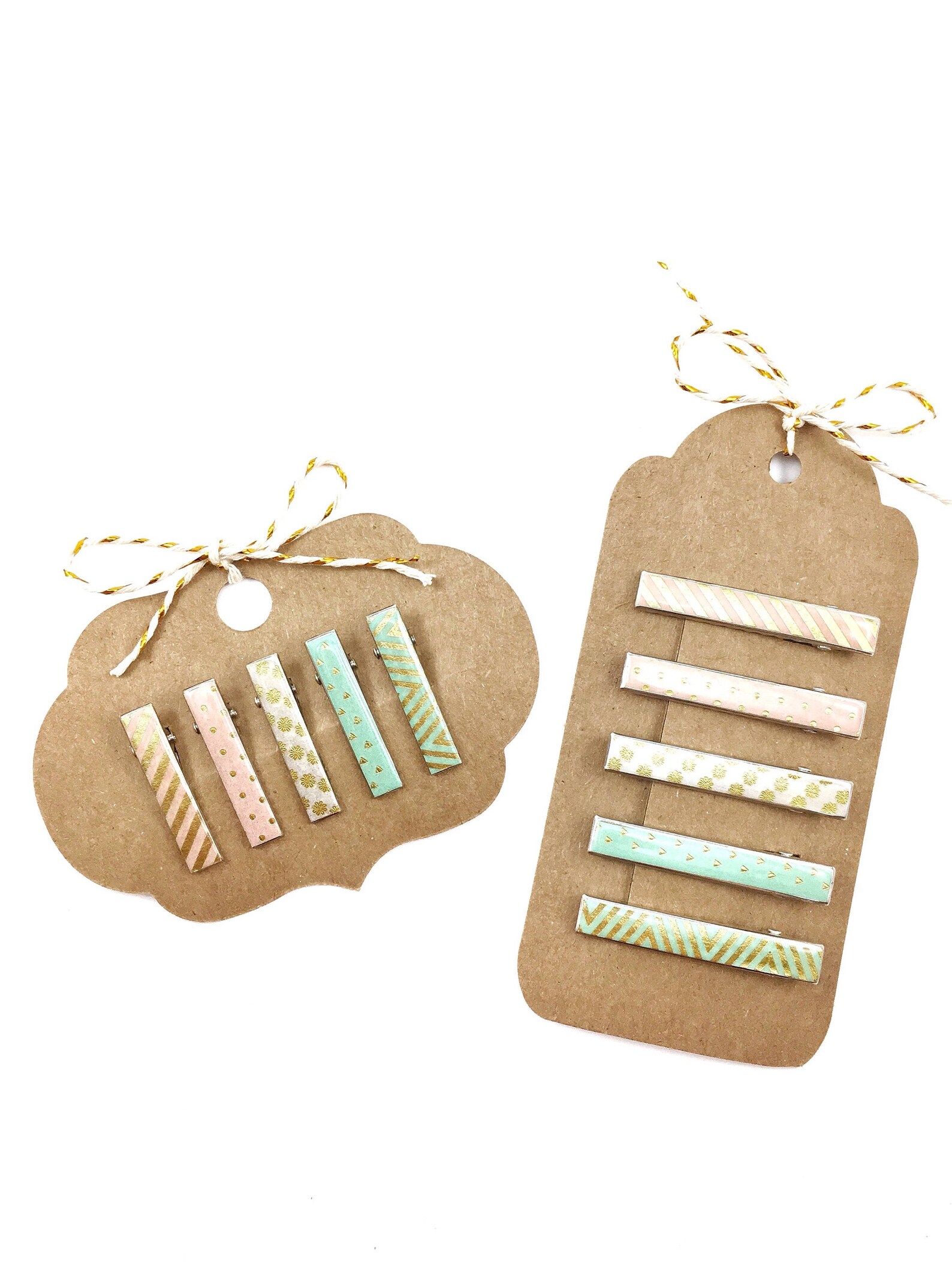 Gold and Pastel Alligator Hair Clips Set of 5 Pastel Hair | Etsy