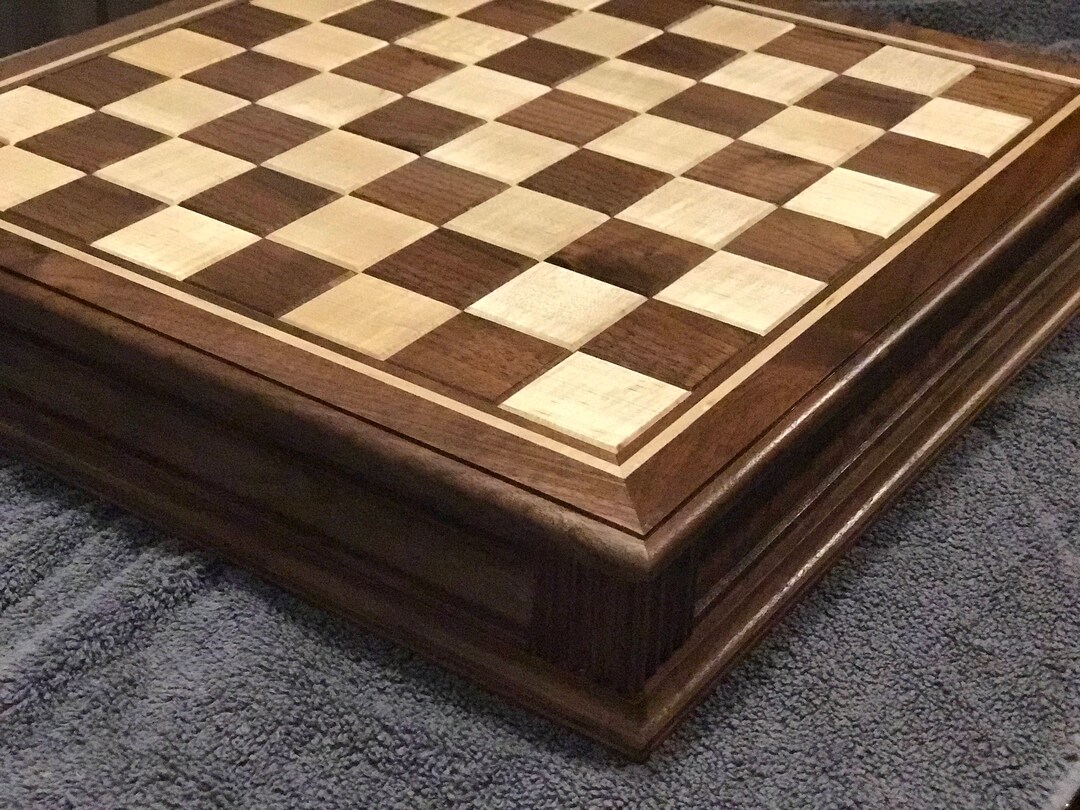 Walnut Chess Set W/ Pieces - Etsy